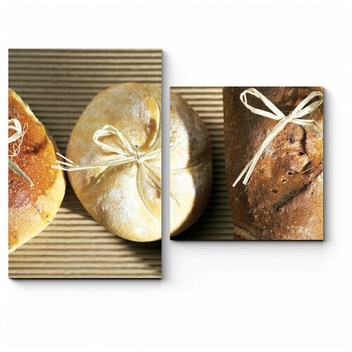 Модульная картина Свежий хлеб 40x30