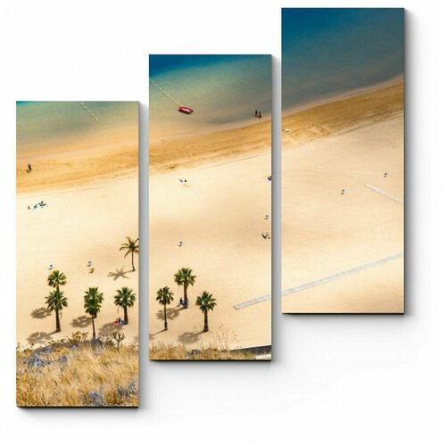 Модульная картина Песчаный пляж с высоты птичьего100x107