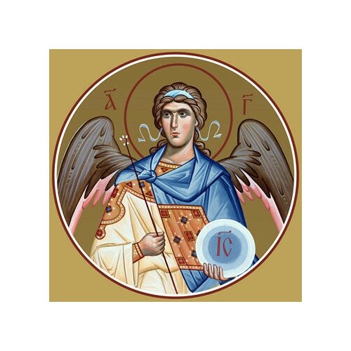 Икона на дереве ручной работы - Ангел (на Царские врата), 15x20x3,0 см, арт Ид4540