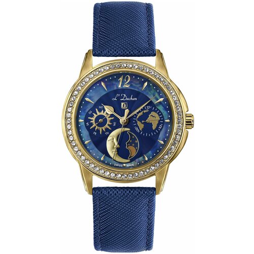 Наручные часы L'Duchen Celeste, золотой, синий