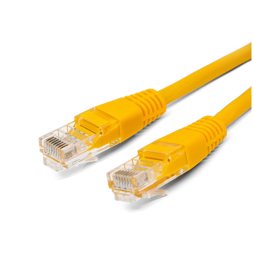Патч-корд U/UTP 5e кат. 3м Filum FL-U5-3M-Y 26AWG(7x0.16 мм), кабель для интернета, омедненный алюминий (CCA), PVC, жёлтый