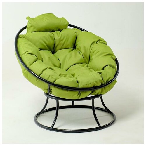 Кресло "Папасан" мини, с зелёной подушкой, 81х68х77см