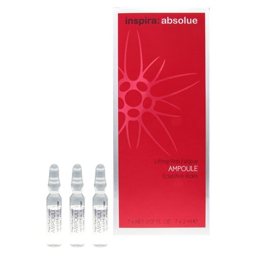 Inspira Cosmetics absolue Lifting/Anti Fatigue Ampoule Ампулы для мгновенного лифтинга и сияния кожи для лица, шеи и области декольте, 2 мл, 7 шт.