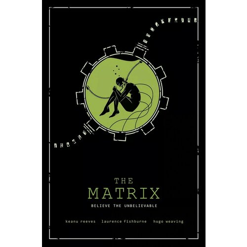 Плакат, постер The Matrix, 1999. Матрица на бумаге, размер 60х84см