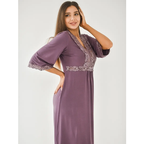 Сорочка  Текстильный Край, размер 52, фиолетовый