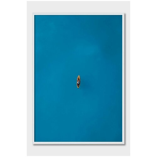 Постер для интерьера Postermarkt, 30х40 см в белой рамке, Синий #33