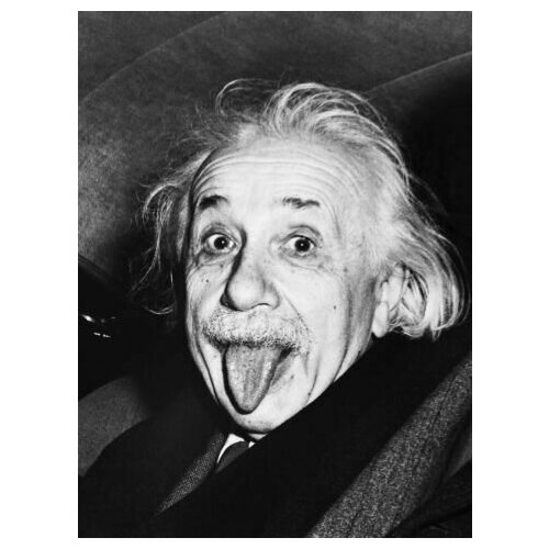 Плакат, постер на холсте Albert Einstein/Альберт Эйнштейн. Размер 21 х 30 см