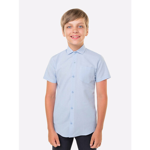 Школьная рубашка HappyFox, размер 128, голубой