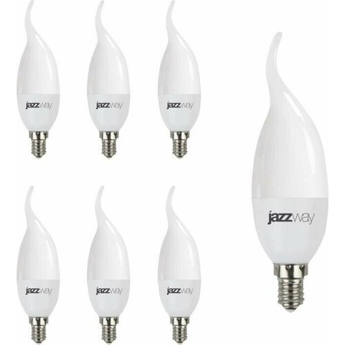 Светодиодная лампа JazzWay PLED Super Power 9W эквивалент 75W 5000K 820Лм E14 свеча на ветру (комплект из 6 шт)
