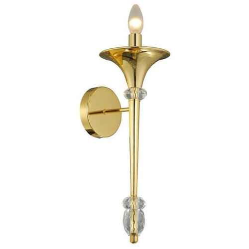 Настенный светильник Crystal Lux Miracle AP1 Gold, E14, 60 Вт, цвет арматуры: золотой