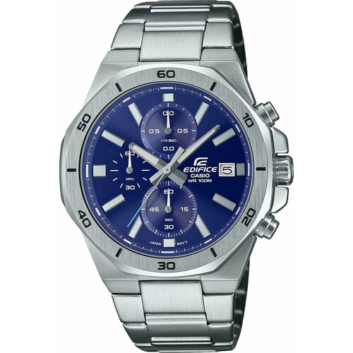 Наручные часы CASIO Edifice EFV-640D-2A, серебряный, синий