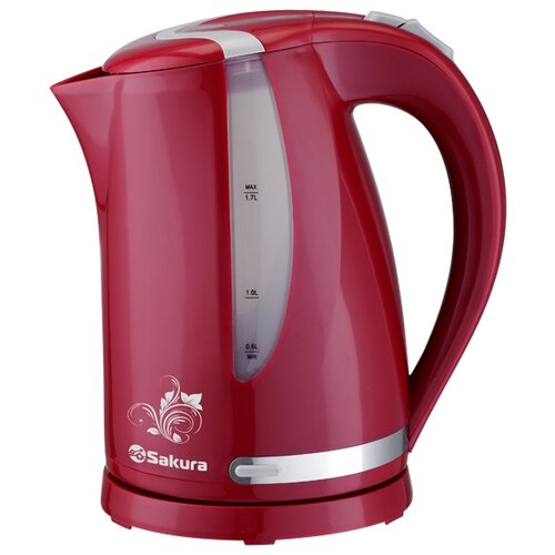 Чайник Sakura SA-2318RG, красный/серый