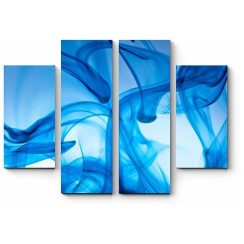 Модульная картина Многогранный синий 110x83