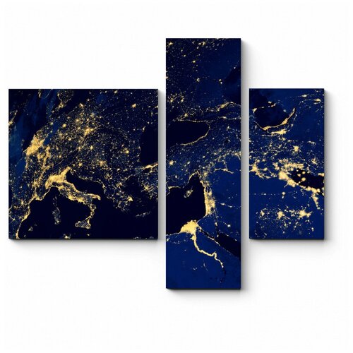 Модульная картина Земля из Космоса прекрасна 140x116