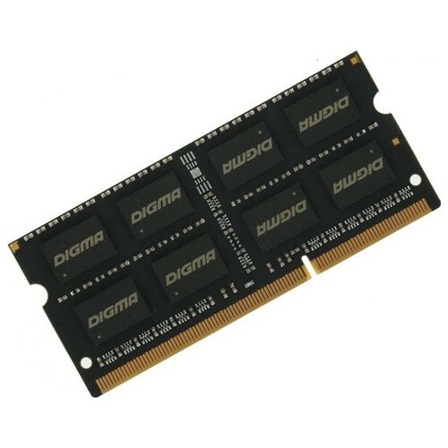 Оперативная память для ноутбука 8Gb (1x8Gb) PC3-12800 1600MHz DDR3L SO-DIMM Unbuffered CL11 Digma DGMAS31600008D