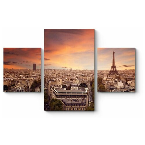Модульная картина Прекрасный Париж с высоты 130x85