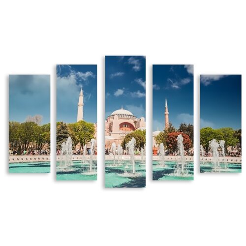 Модульная картина на холсте "Стамбул" 90x58 см