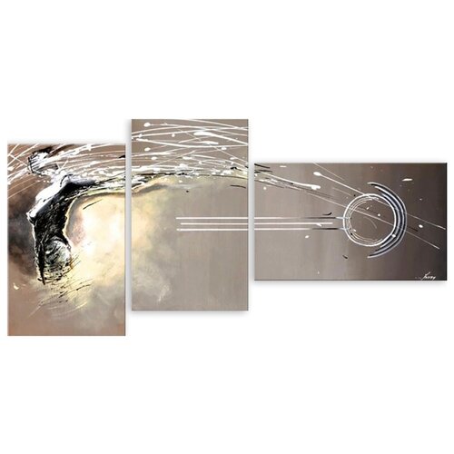 Модульная картина на холсте "Сила серебра" 150x76 см