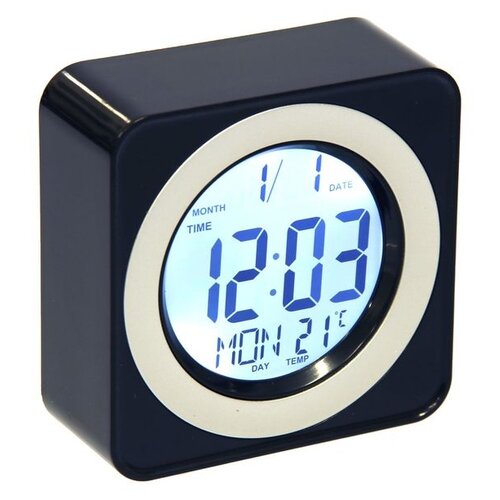 Часы  настольные Luazon LB-20 2603128 черный 0.165 кг 10 см 10 см светлый 4 см
