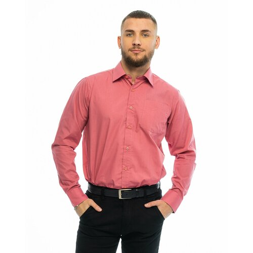 Рубашка Maestro, размер 46RU/S/170-178/39 ворот, розовый