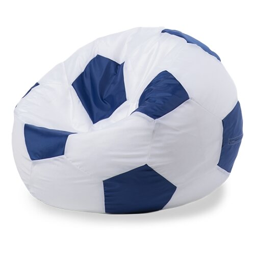 Чехол Пуффбери для кресла-мешка "Мяч" размер XL, белый/синий