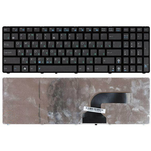 Клавиатура для Asus K52JV, русская, черная с рамкой, с маленькой кнопкой Enter