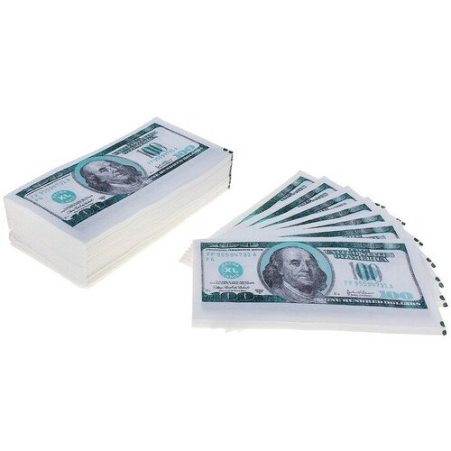 Русма Набор сувенирных салфеток "100 долларов", 2-х слойные, 25 листов, 33х33 см