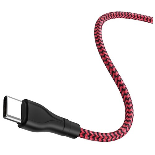Кабель USB - Type-C Borofone BX39, Beneficial, 1.0м, цвет чёрный, красный