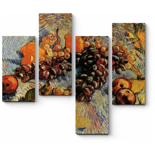 Модульная картина Виноград, лимоны, груши и яблоки, Винсент Ван Гог 64x60