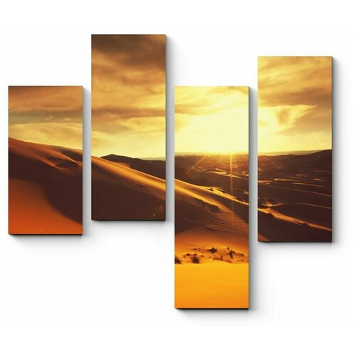 Модульная картина Закат в пустыне 74x69