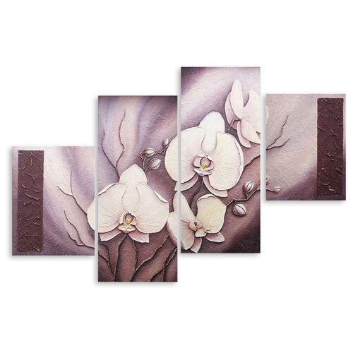 Модульная картина на холсте "Красота орхидей" 150x98 см
