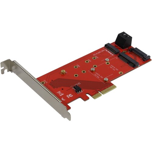 Переходник PCI-Ex4 - NGFF(M.2) SSD PCI-E->M.2 M key, SATA->M.2 B key, SATA->mSATA | ORIENT C297E