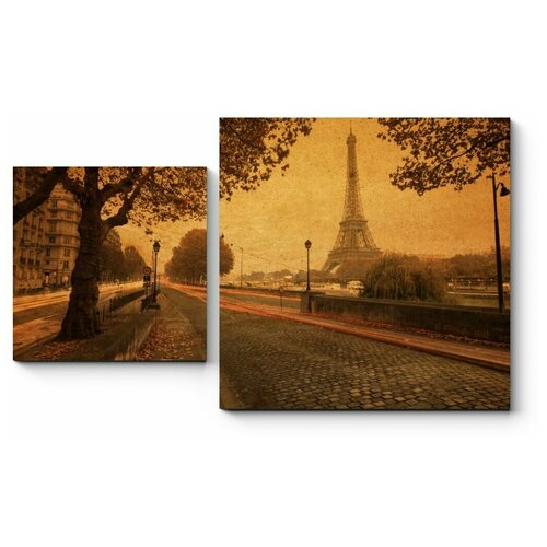 Модульная картина Винтажный Париж 70x42