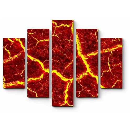 Модульная картина Горящая лава 85x68