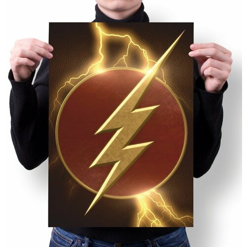 Плакат BUGRIKSHOP А4 принт "Флэш, The Flash" - TF0012