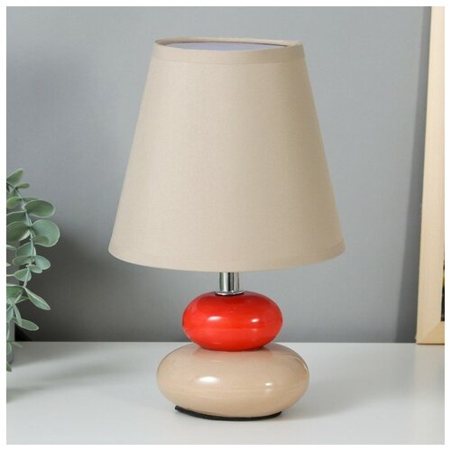 Настольная лампа 16878/1GR+RD E14 40Вт серо-красный 16х16х25 см
