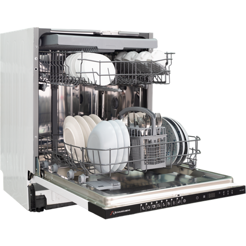Встраиваемая посудомоечная машина SCHAUB LORENZ SLG VI6911, полноразмерная, ширина 59.8см, полновстраиваемая, загрузка 13 комплектов, белый