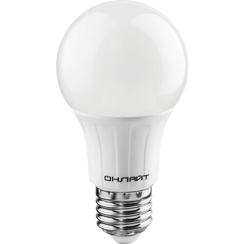 Лампа светодиодная LED Онлайт, E27, A60, 7 Вт, 4000 K, холодный свет
