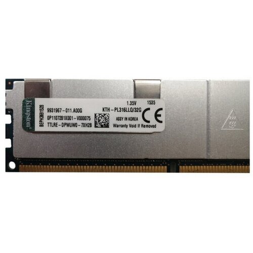 Оперативная память Kingston KTH-PL316LLQ/32G, DDR3, 32 гб, 12800R для серверов и рабочих станций. ОЕМ