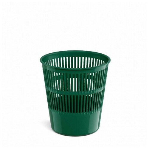 Корзина для бумаг и мусора ErichKrause Classic, 9 литров, пластик, сетчатая, зеленая