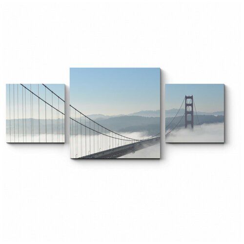 Модульная картина Туман над мостом "Золотые ворота" 180x77