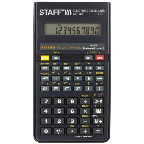 Калькулятор научный STAFF STF-165, черный