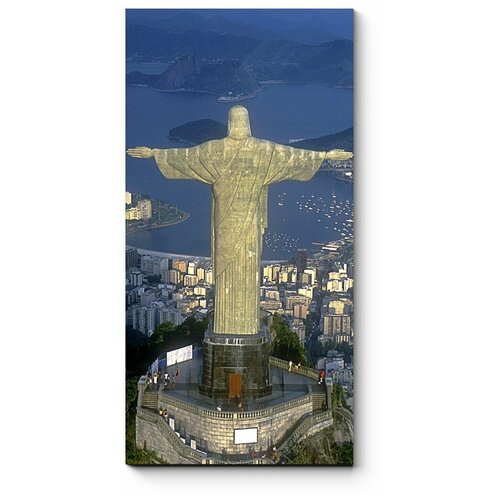 Модульная картина Над ночным Рио-де-Жанейро 70x140