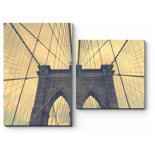Модульная картина Винтажный Бруклинский мост170x128