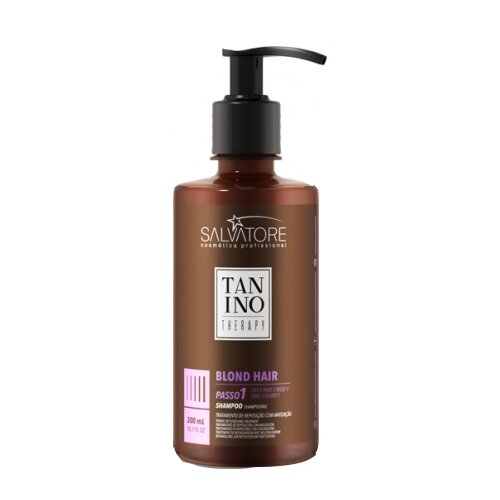 Salvatore TANINO THERAPY Blond Hair Shampoo Step 1 Toning Replenishing Treatment Шампунь для светлых волос с тонирующим эффектом Шаг 1 300 мл.