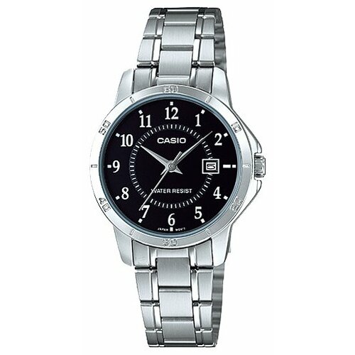 Наручные часы CASIO Standard LTP-V004D-1B, серебряный, черный