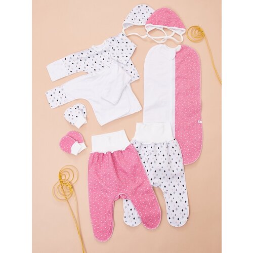 Комплект одежды Снолики, размер 62, белый, розовый
