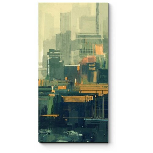 Модульная картина Городские небоскребы на закате50x100