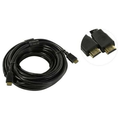 EXEGATE кабели EX287727RUS Кабель HDMI EX-CC-HDMI2-15.0F 19M 19M, v2.0, 15м, 4K UHD, Ethernet, ферритовые кольца, позолоченные контакты