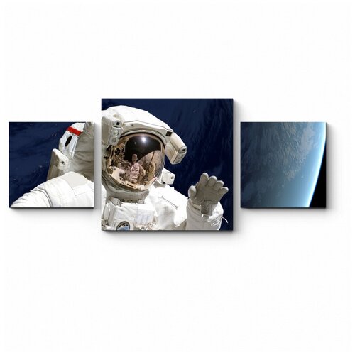 Модульная картина Привет из открытого космоса 100x43